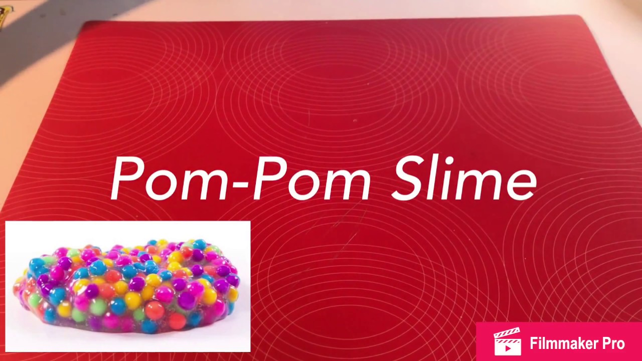 Pom-Pom Crunchy Slime - YouTube