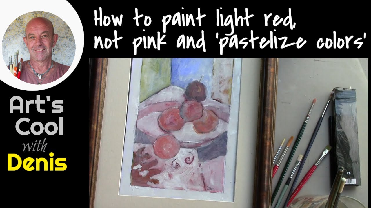 How to paint light red, not pink, then 'pastelize' and glaze your ...