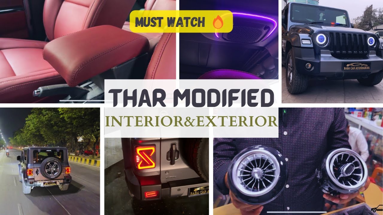 THAR MODIFIED 2023🔥INTERIOR + EXTERIOR FIRST TIME IN INDIA 💯 - YouTube