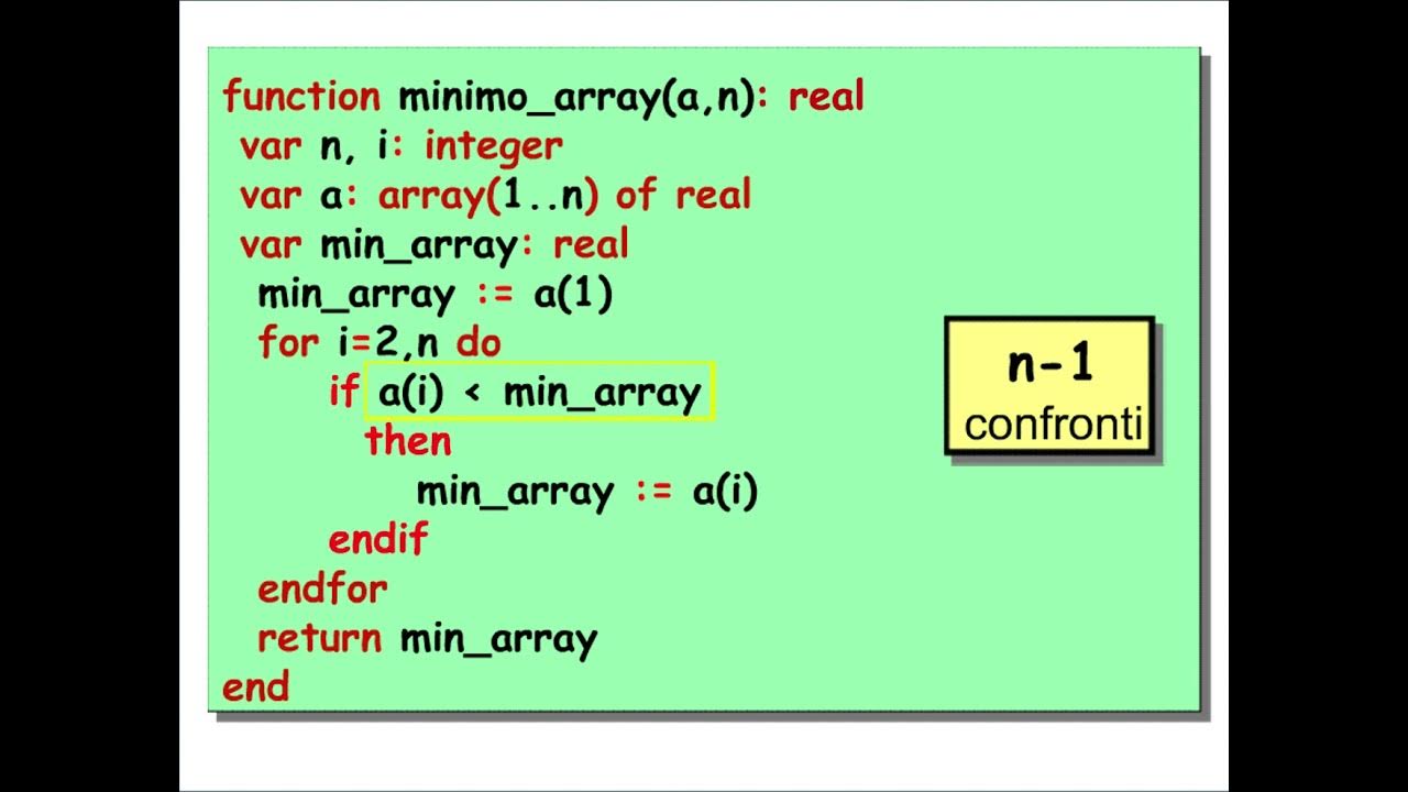 Lezione 7 2 Algoritmi elementari con array - YouTube
