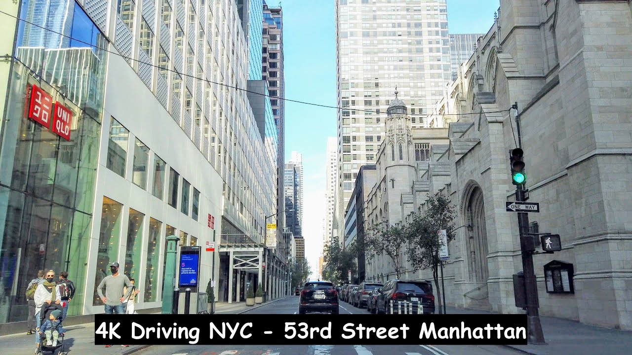 4K Driving NYC - 53rd Street Manhattan | Museum of Modern Art (MoMA ...