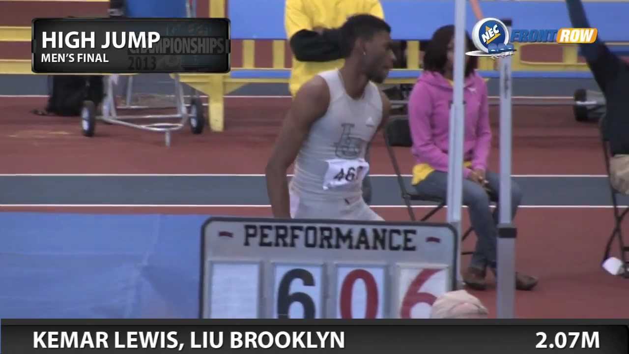 NEC ITF Championships - Men's High Jump Champion Kemar Lewis, LIU ...
