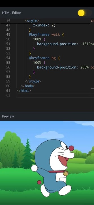 Doraemon Walking Animation 🐾 | Fun with HTML, CSS & JS #doraemon #animation #japan #cartoon ...