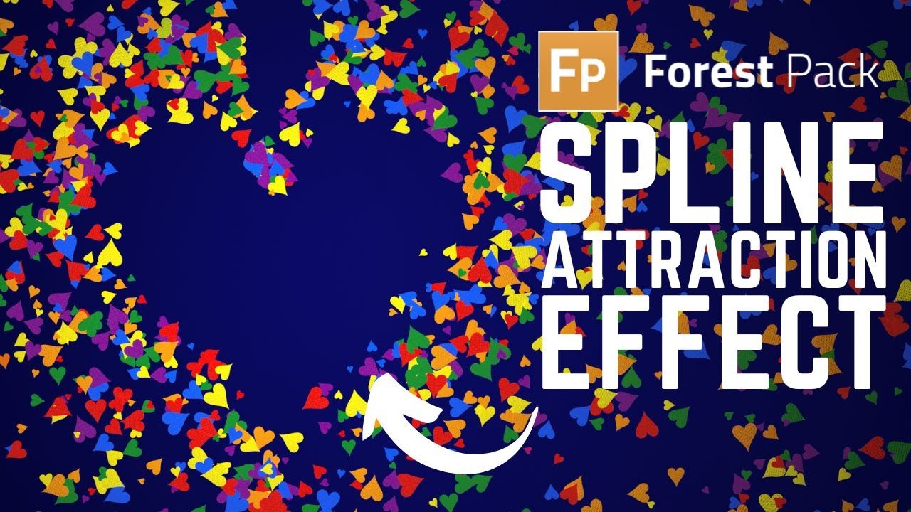 How to create a Spline Attraction effect with Forest Pack 8 - YouTube