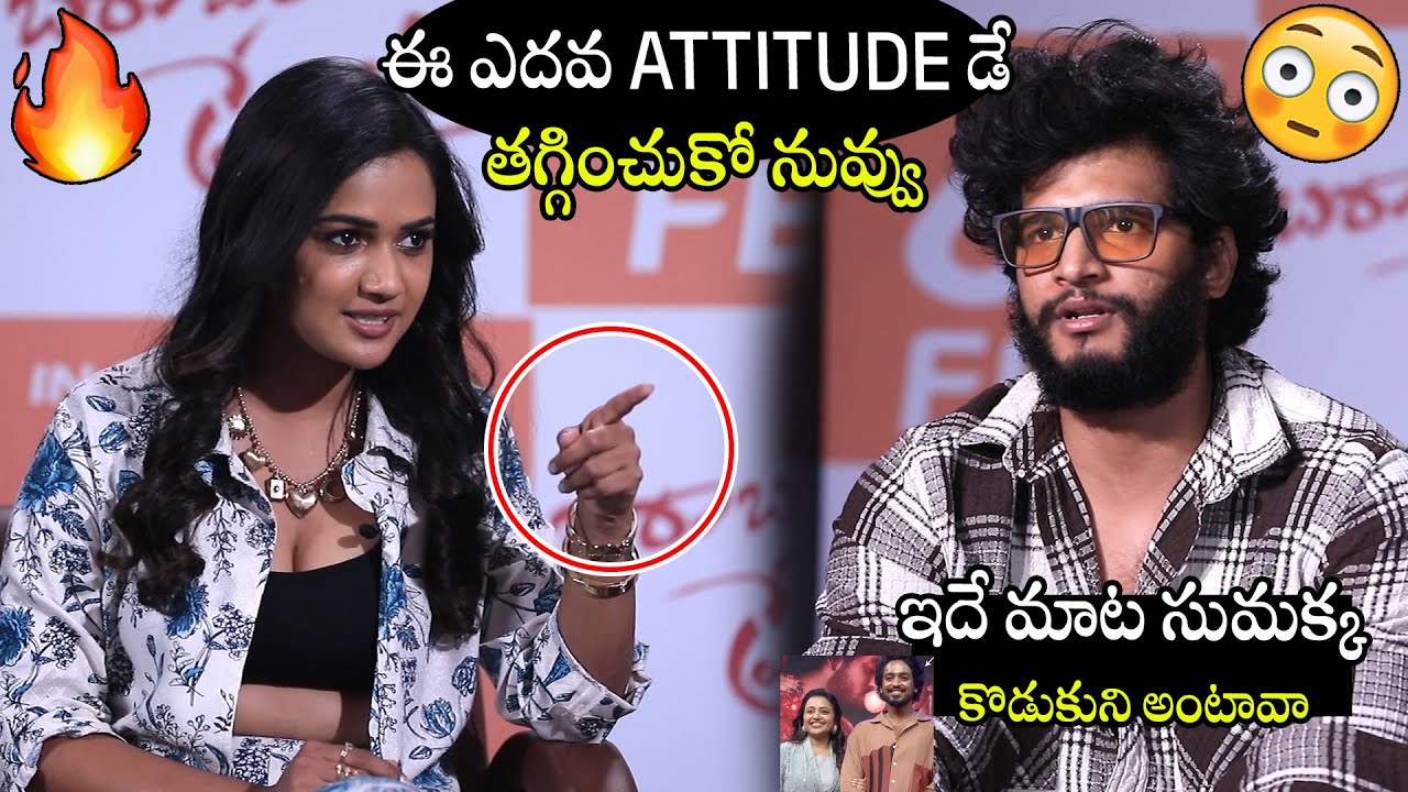 Attitude Star Chandrahas Serious On Anchor Ariyna Glory In Middle Of ...