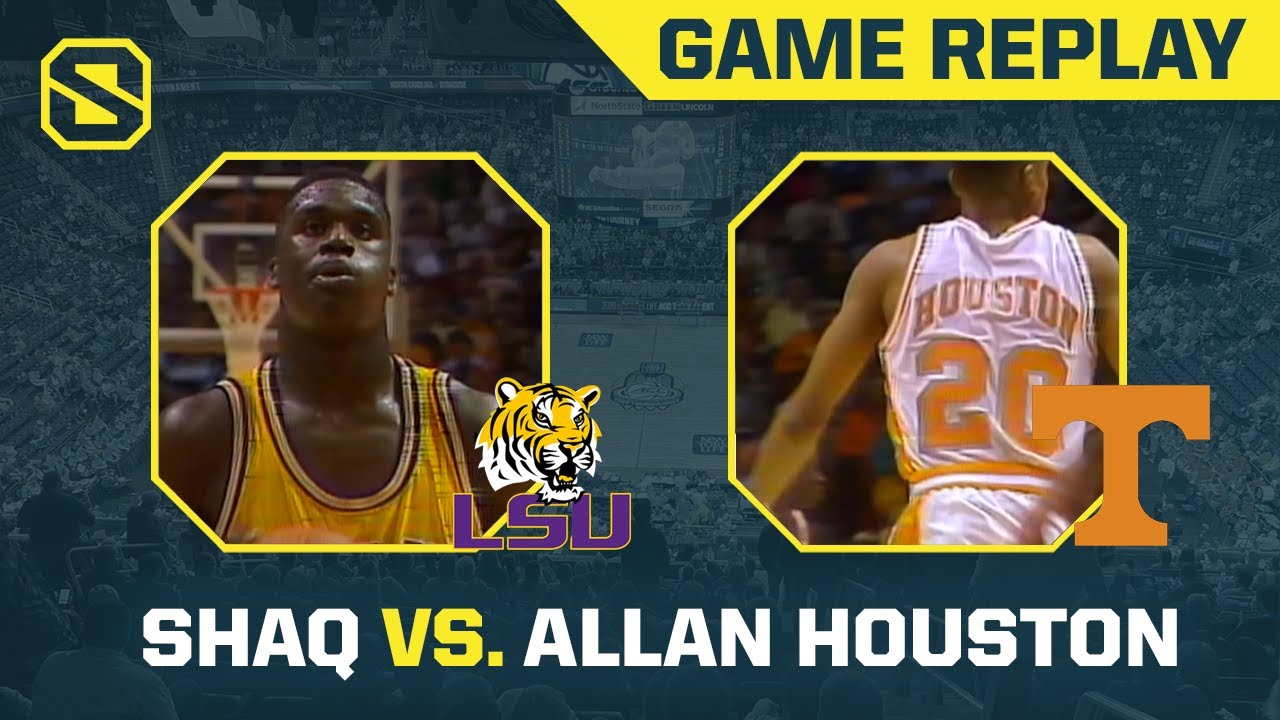 Shaq Takes On Allan Houston | LSU vs. Tennessee - 1990 - YouTube