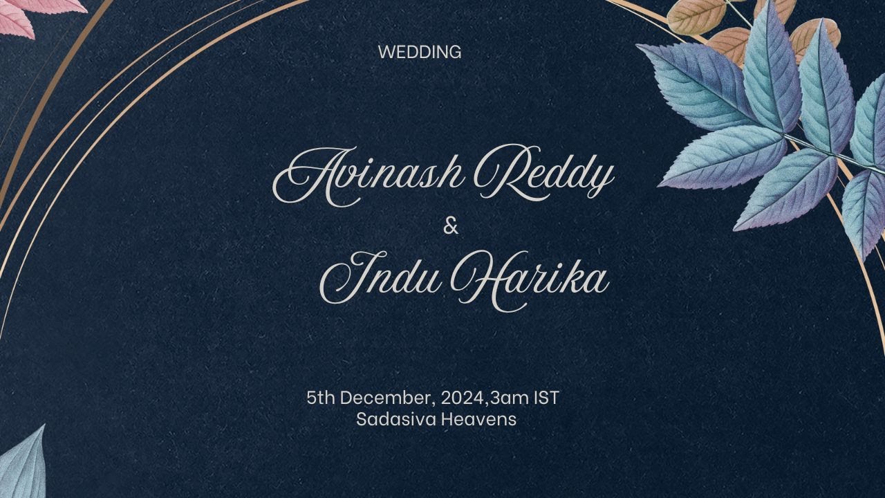 Avinash Reddy & Indu Harika Wedding Live Streaming - YouTube