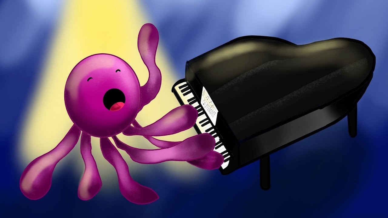 How to draw a piano-playing octopus? | (Krita) | Louis Arts - YouTube