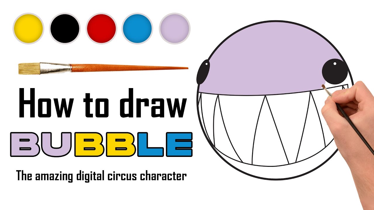 How to draw Bubble - The amazing digital circus character - YouTube