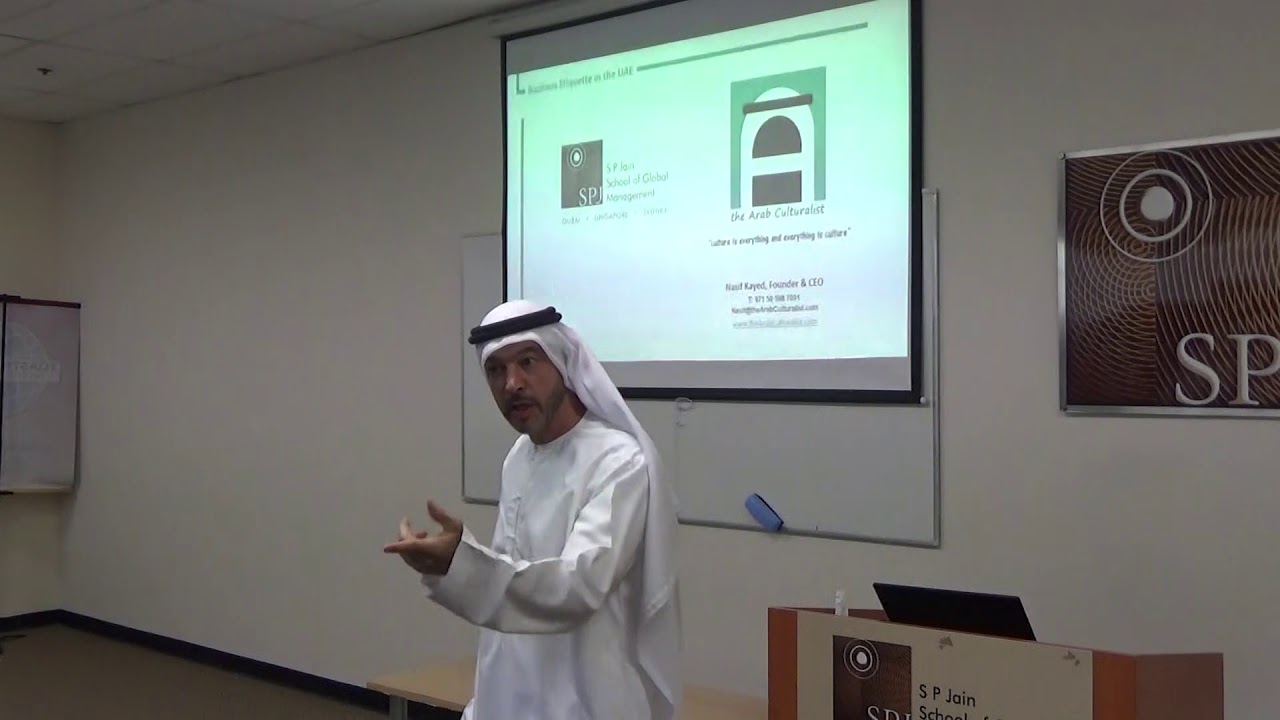 Nasif Kayed talks to students about Business Etiquette in UAE & GCC ...