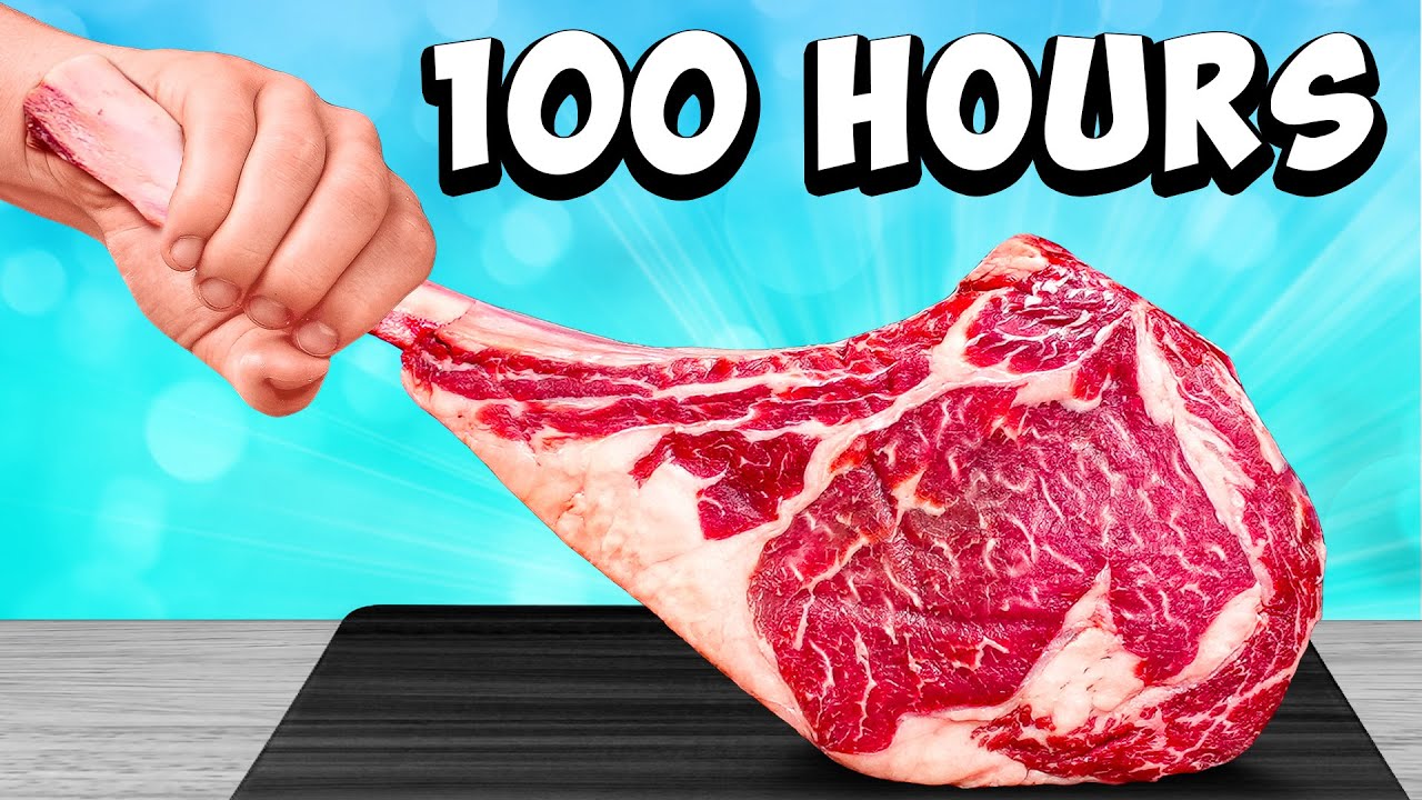 Cooking 100 Hours Steak by VANZAI COOKING - YouTube