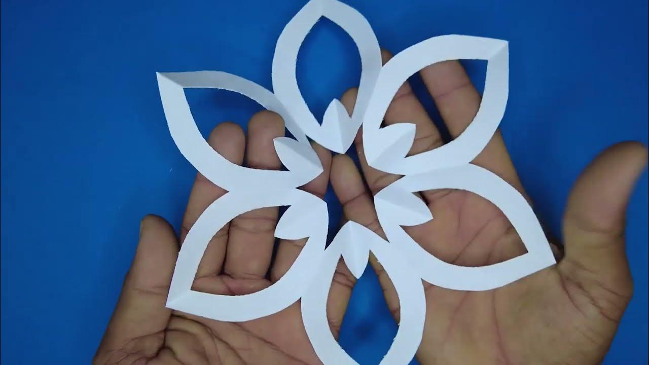 How to make a paper snowflake | Design Paper Ideas 종이 눈송이 [Easily and ...