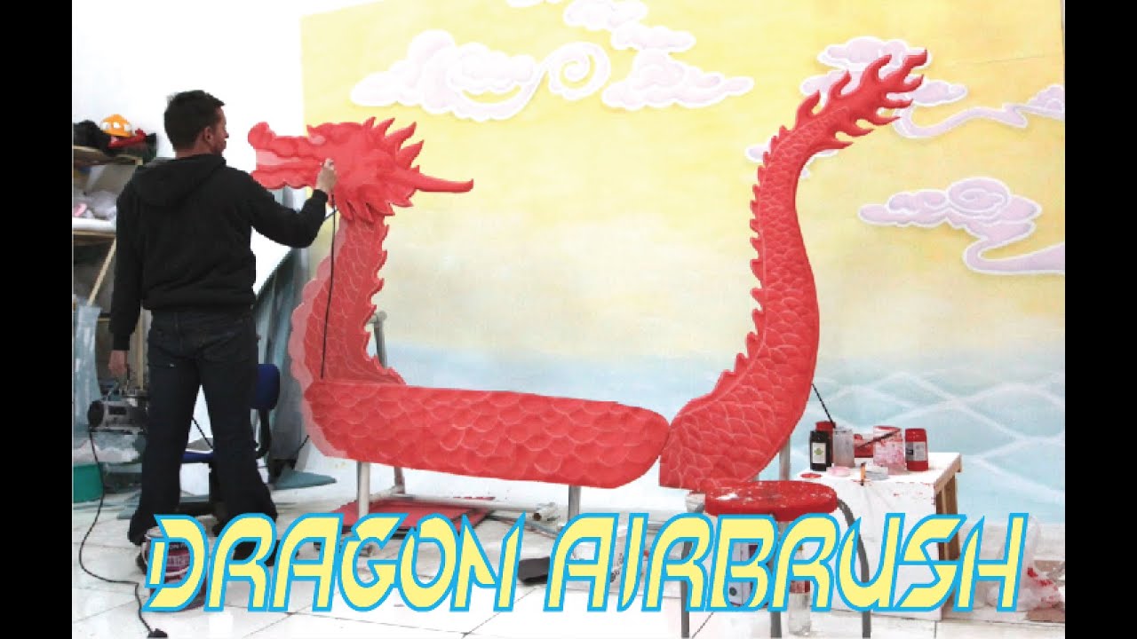 Airbrushing a Dragon - Dragons Come to Life!! - YouTube