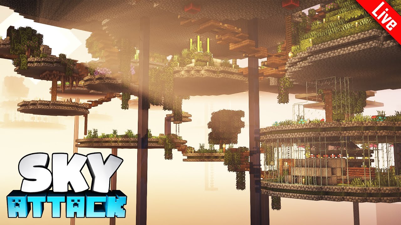 🔴 Minecraft Sky Base bauen 🚀 Sky Attack Live - YouTube
