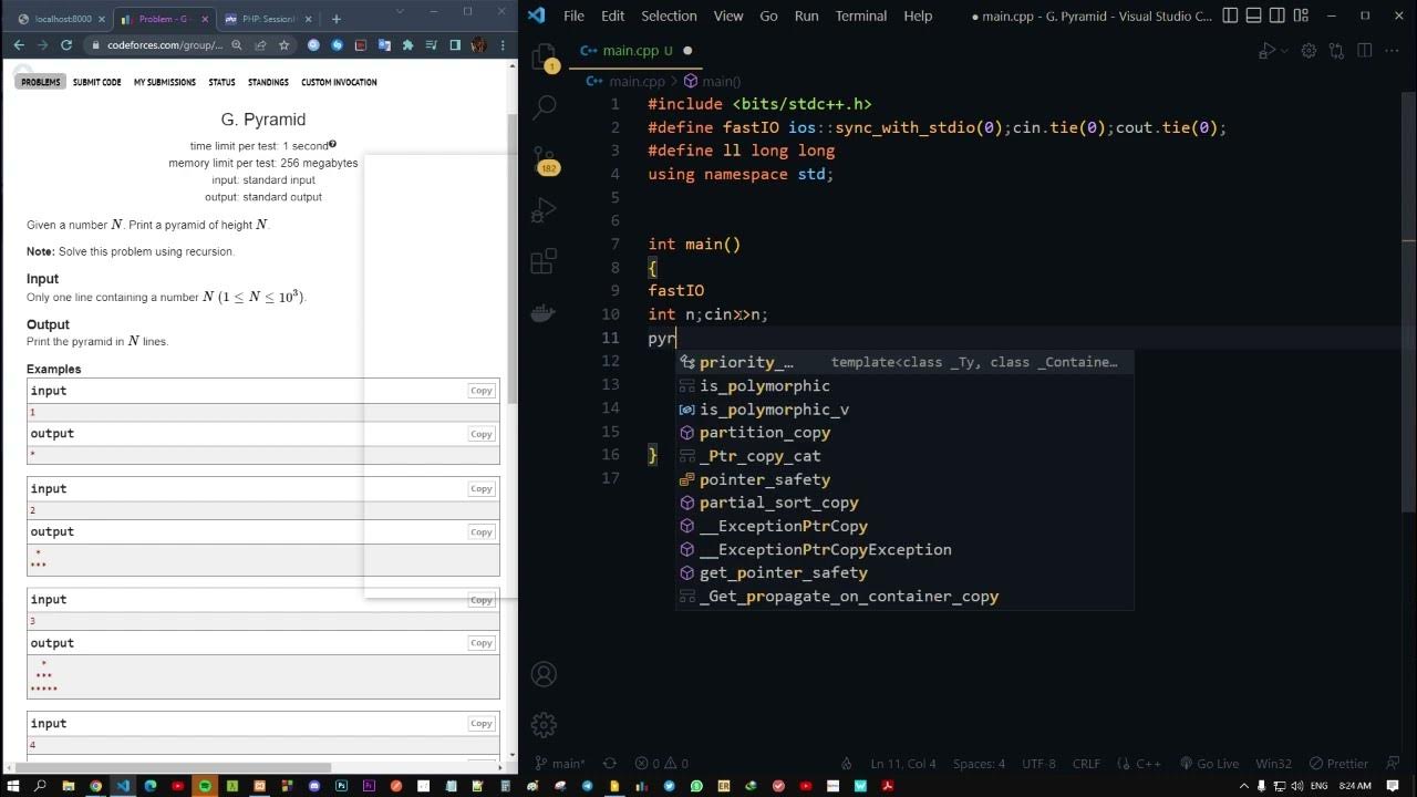 G Pyramid Codeforces - YouTube
