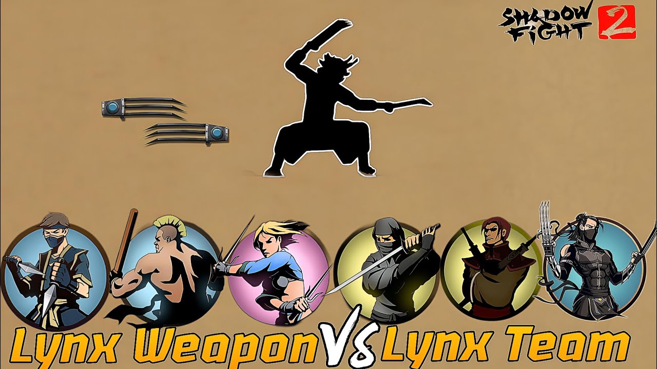 Lynx Weapon🥵 Vs Lynx Team😈 Fight 🔥 #shadow #shadowfight2 #games # ...