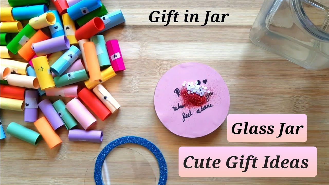 How to Make a Birthday Jar/ Cute Glass Jar Gift Ideas/ Easy Mason Jar ...