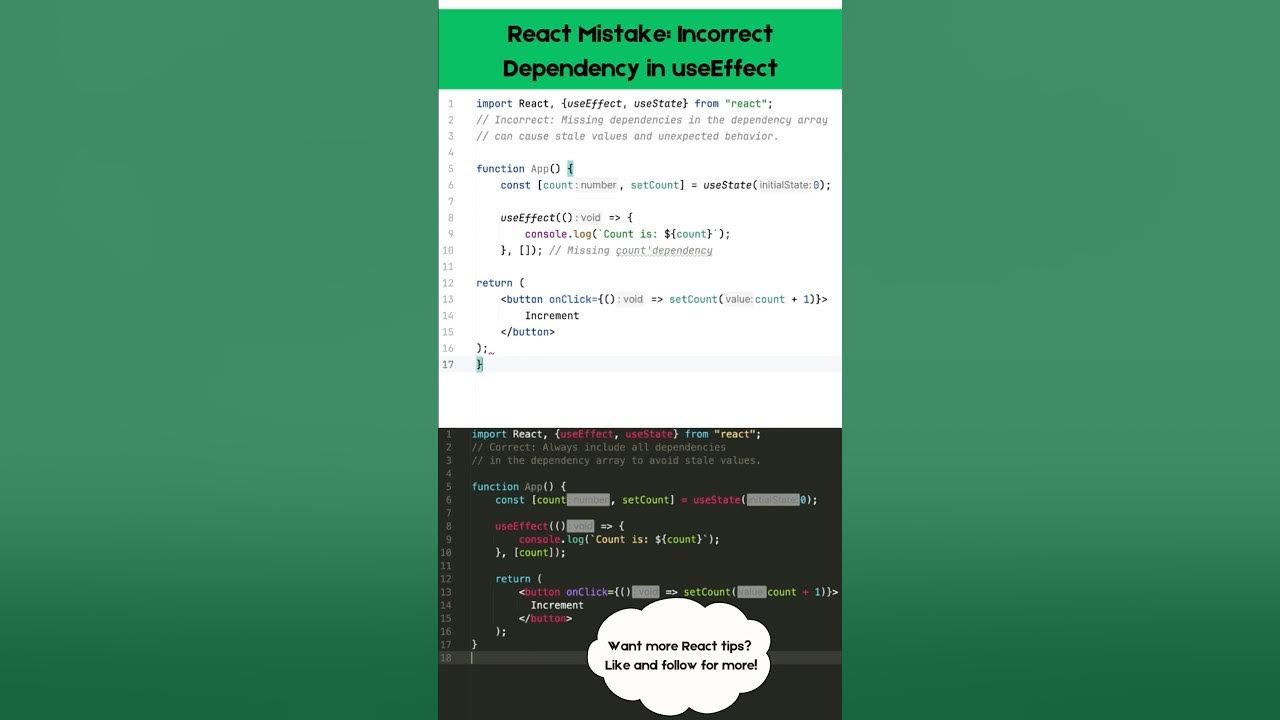 React Mistake: Incorrect Dependency in useEffect - YouTube
