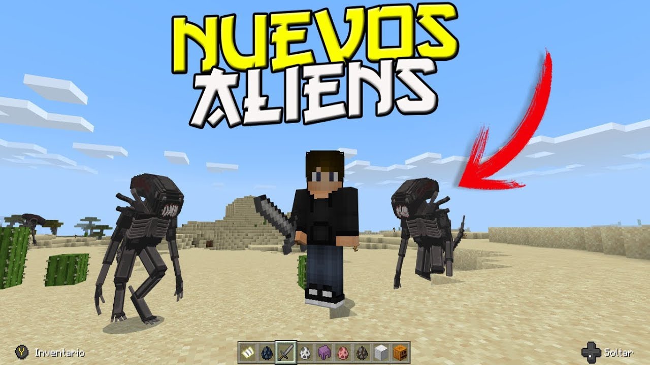 NUEVOS ALIENS (XENO MORPH) MOD ADDON PARA MINECRAFT PE 1.12 Y 1.13 BETA ...