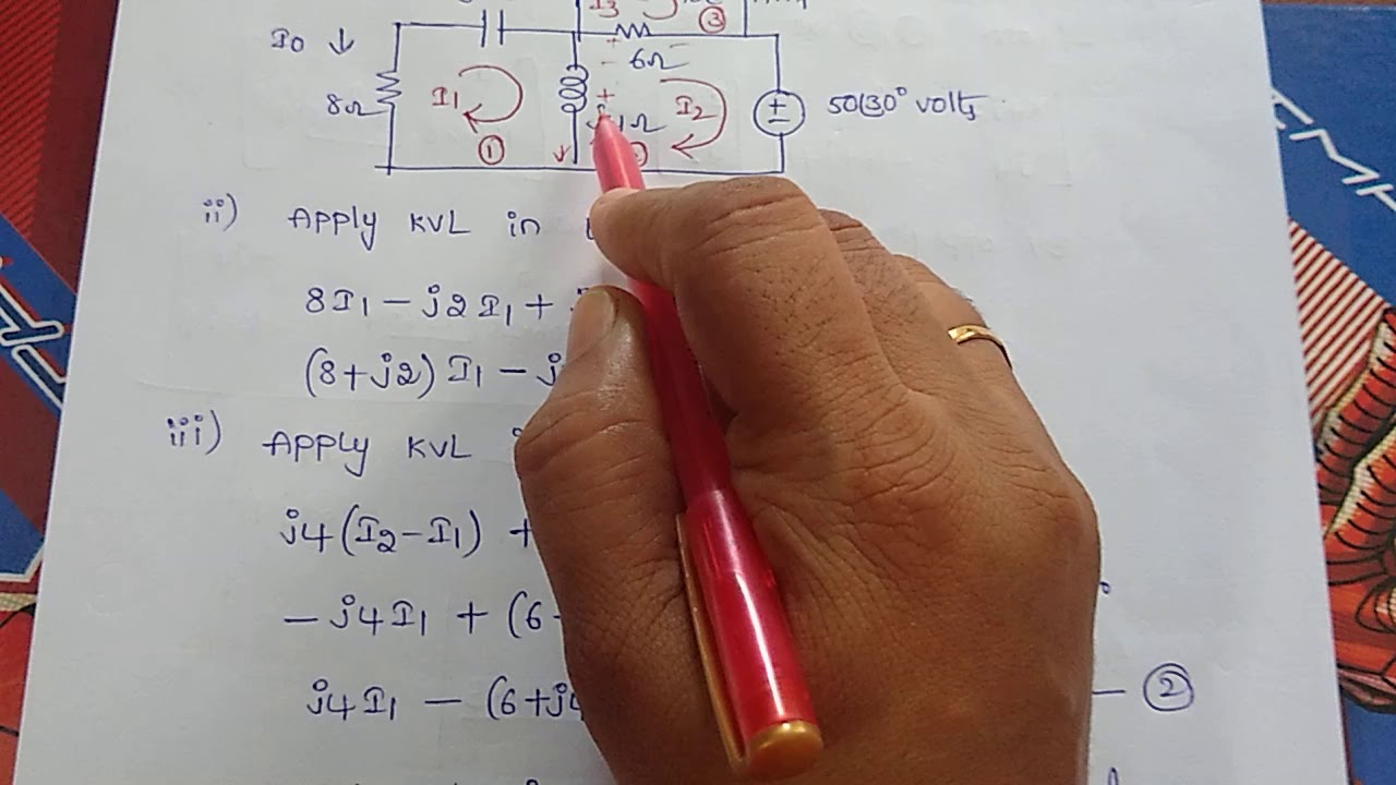 Mesh Analysis with AC excitation - YouTube