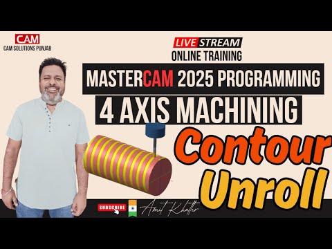 Mastercam 4 axis Contour toolpath | Mastercam 2052 4-Axis tutorial| Mastercam 4-Axis tutorials ...