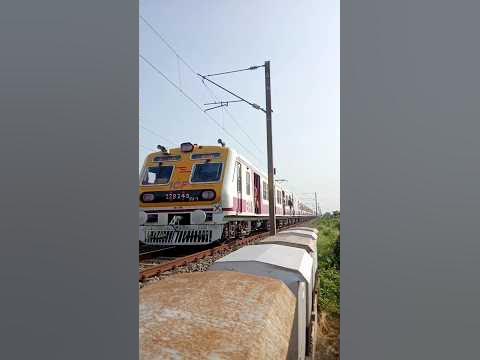 local train passing💥💥 #shorts #shortsvideo #train #trainvideos #railway #railgate #rail # ...