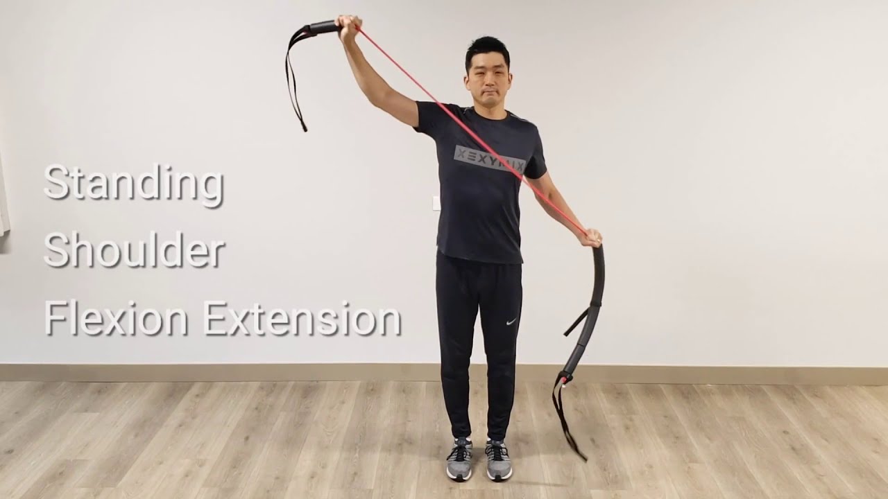 Standing Shoulder Flexion Extension (서서 팔 대각선 벌리기) - YouTube