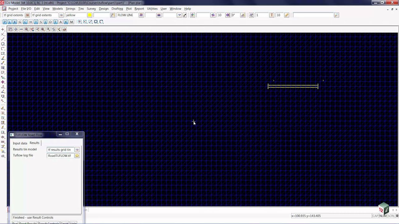12d Model - 03 Reading in TUFLOW Results and Viewing Maximum Depths ...