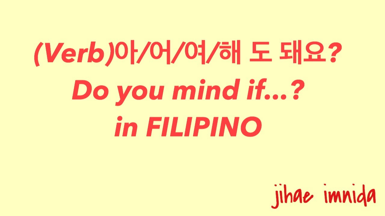 KOREAN GRAMMAR IN FILIPINO #14~Jihae imnida - YouTube