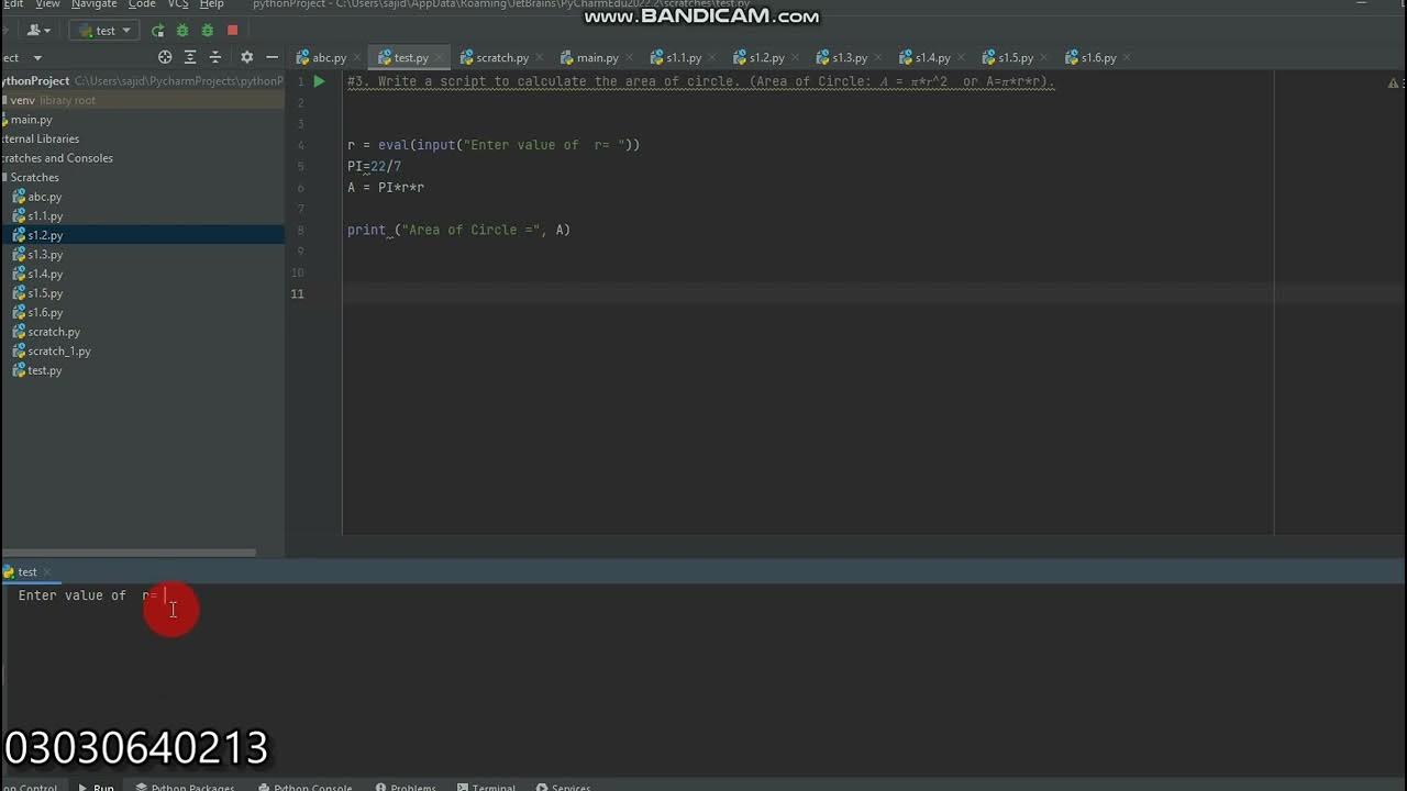 Lecture No5 python programming Practical No.3 - YouTube