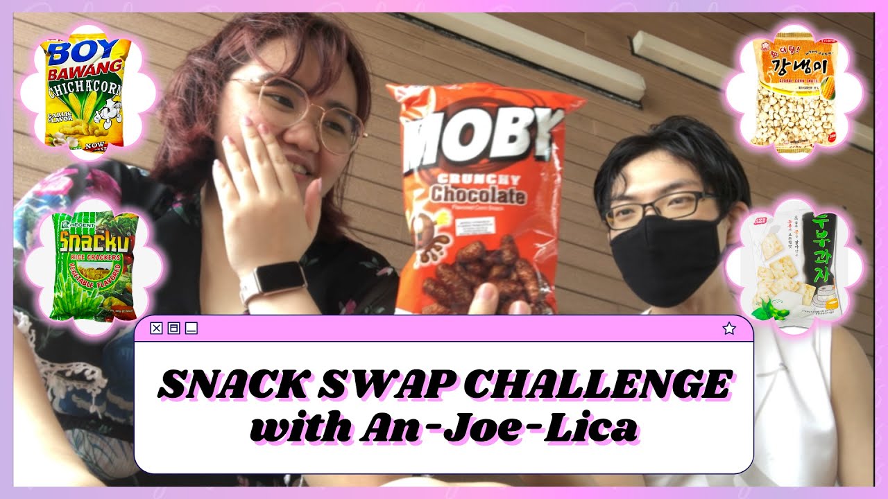 Snack Swap Challenge with An-Joe-lica | Trying Out Filipino & Korean ...