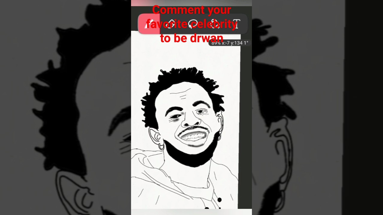 drawing black sherif #blacksherif #celebrity #ohno - YouTube