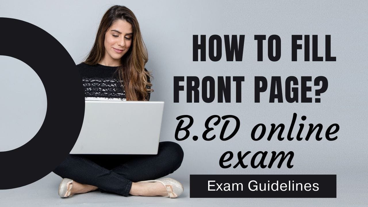 FRONT PAGE FOR B.ED ONINE EXAM - YouTube