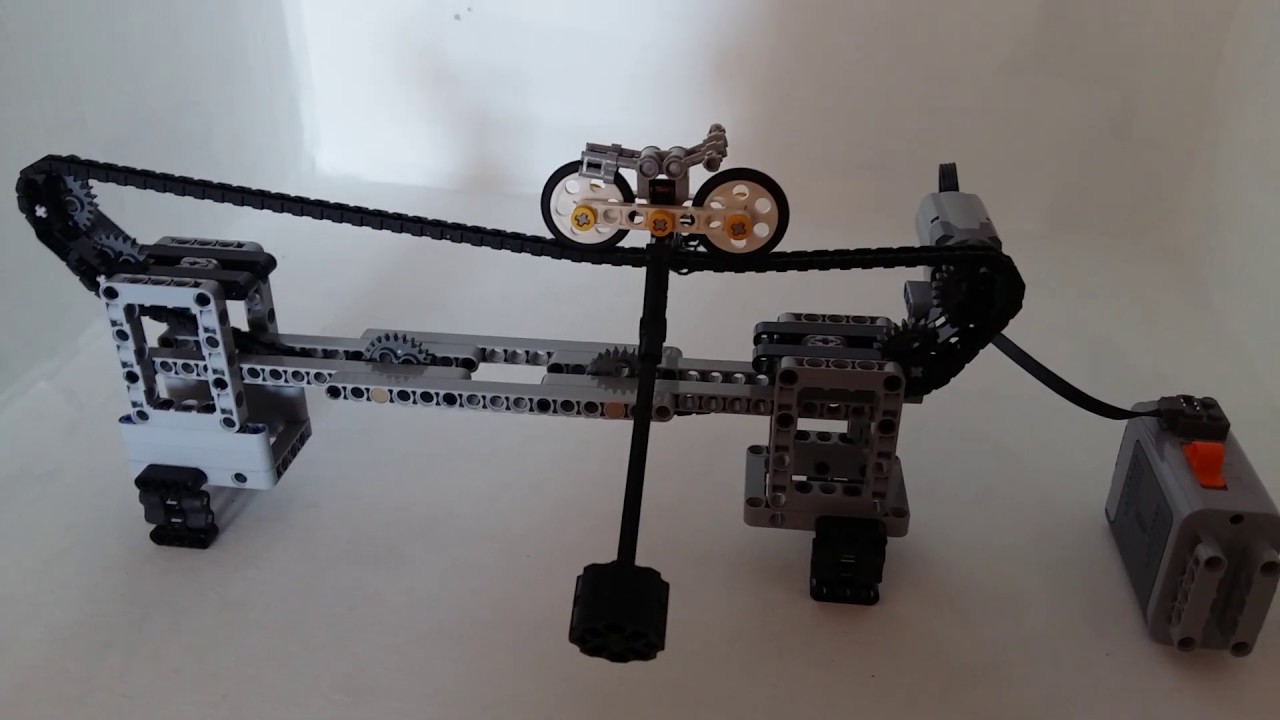 LEGO Technic Kinetic Model "Tightrope Motorbike" - YouTube