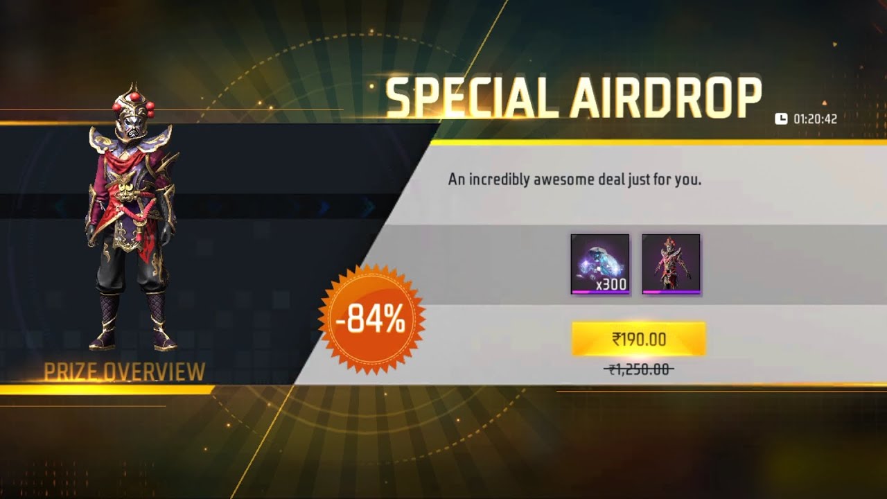 ₹190 Rare Special Airdrop 🤯 Dynastic Warlord Bundle & 300 Diamonds Free ...