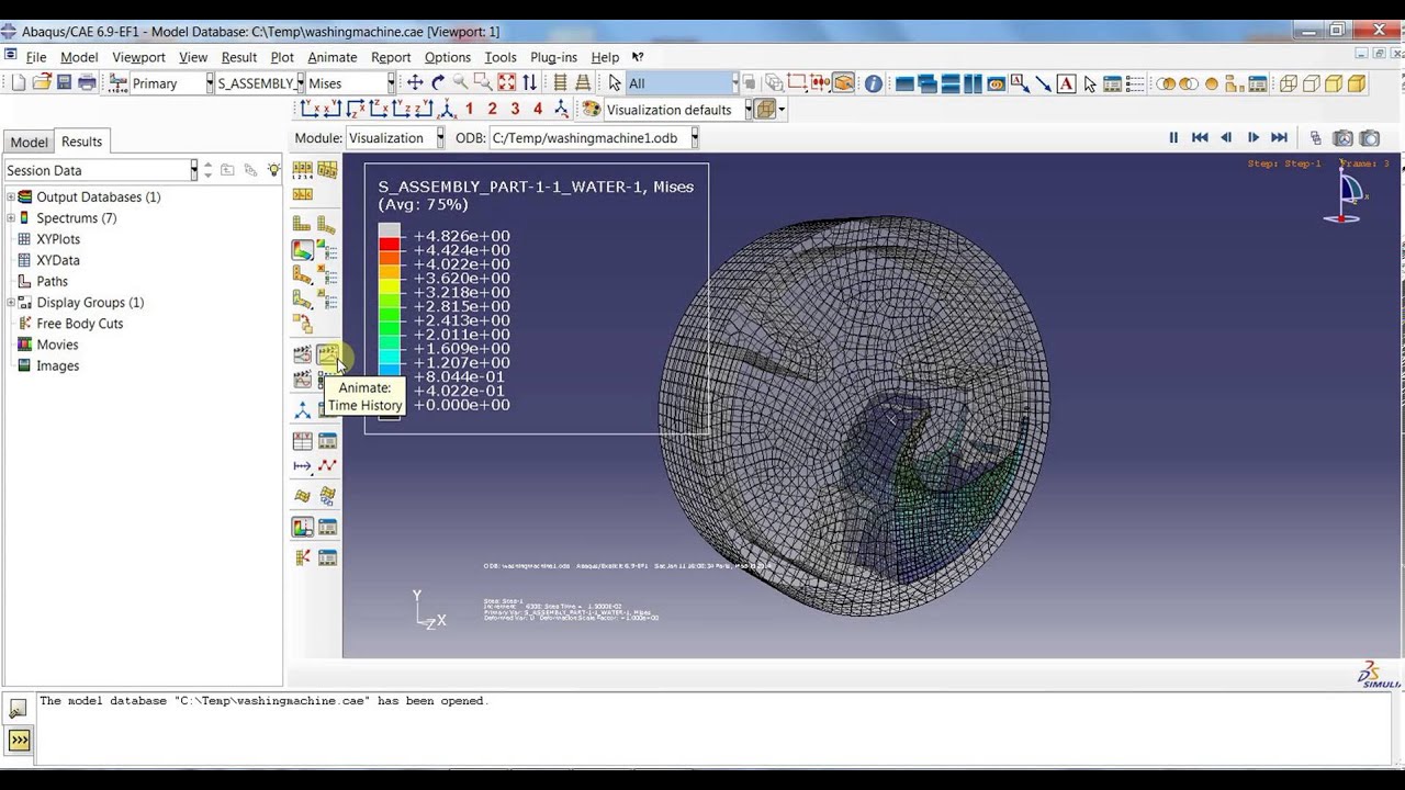 Abaqus Washing Machine - YouTube