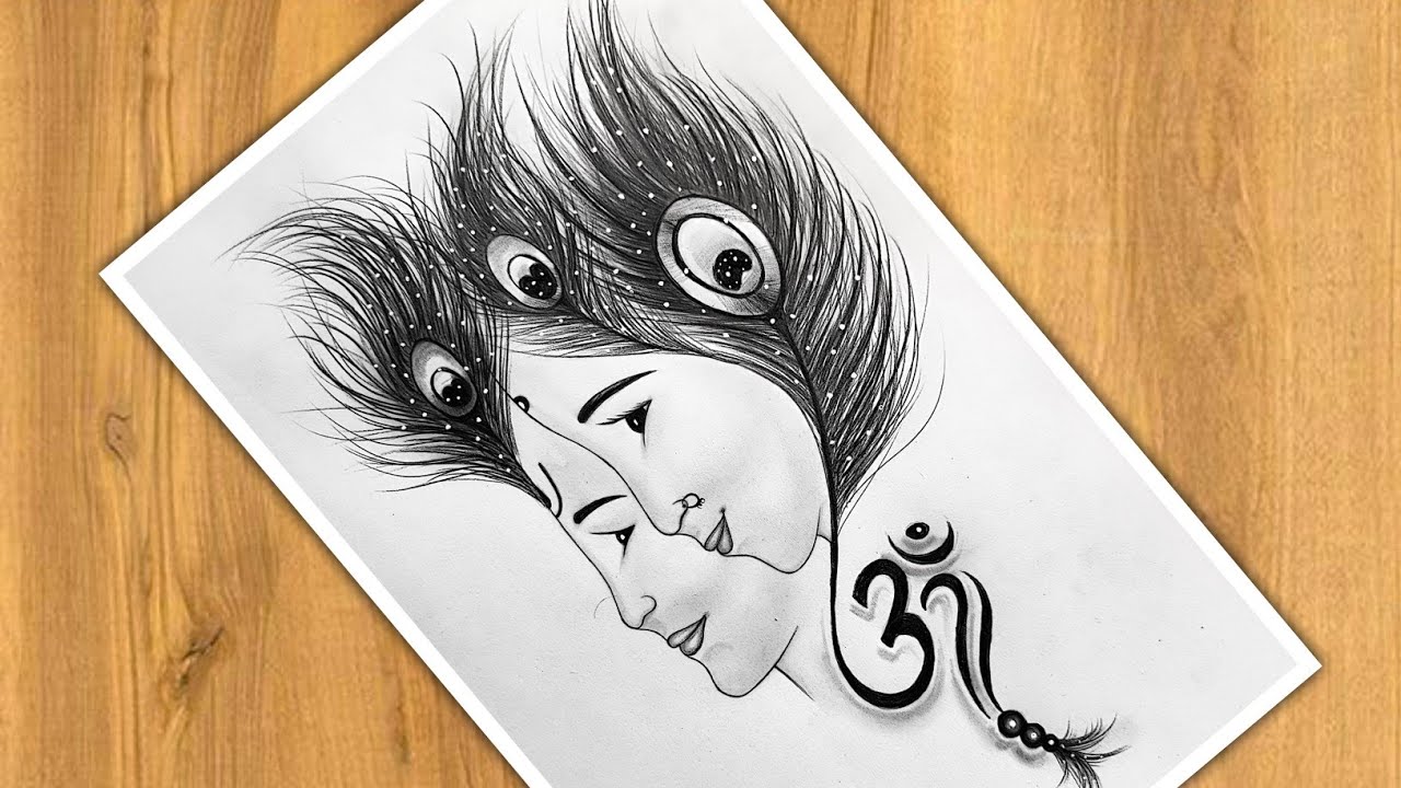 How To Draw Krishna Ji | Simple Drawing Trick | Tutorial | How To Draw ...