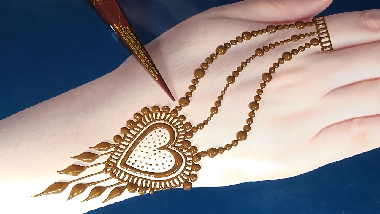 Stylish🔥Heart ️ Shape Mehndi || Finger Heart mehndi design || heart ...