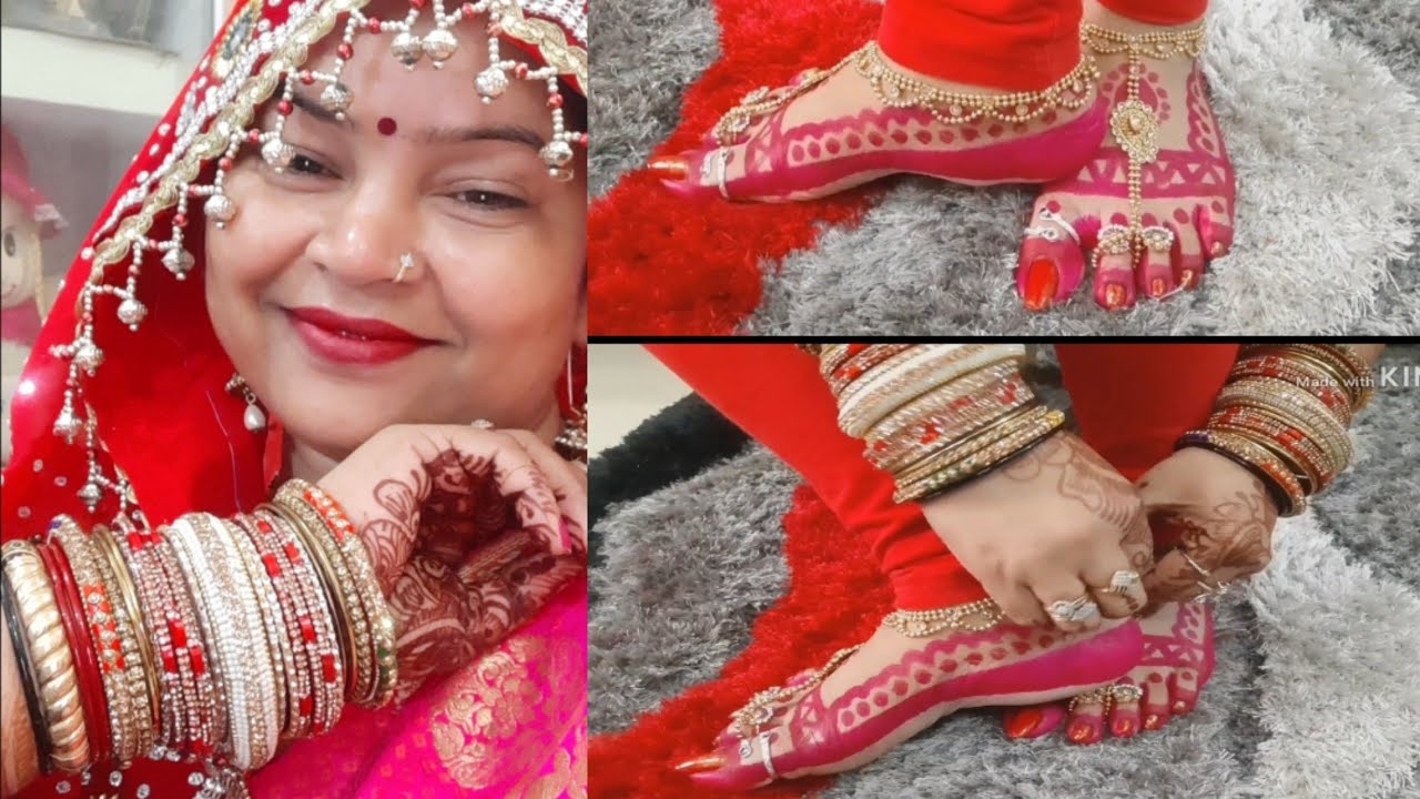 Karva Chauth special // gold anklet // review // feet decoration - YouTube