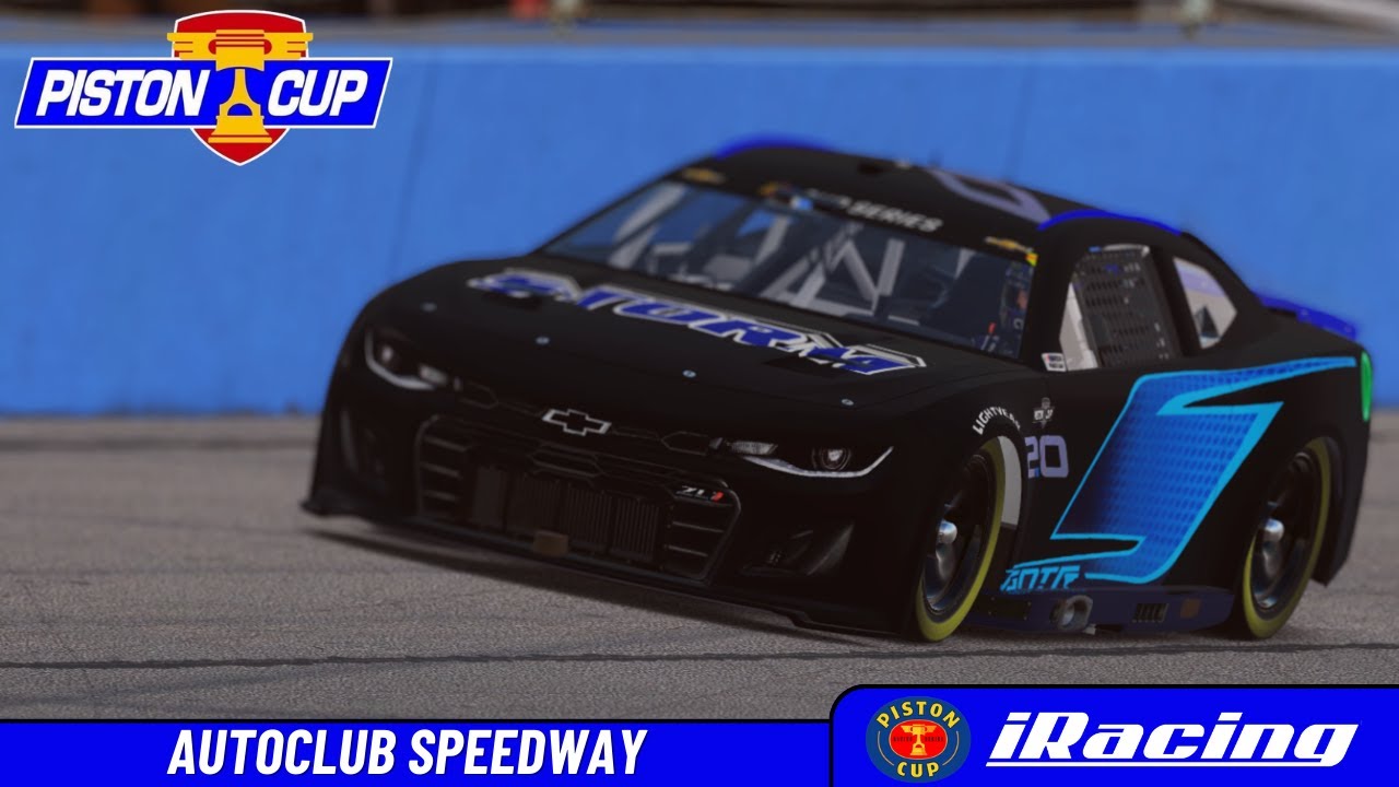 iRacing Piston Cup Series - AUTO CLUB SPEEDWAY - Race #2 - YouTube
