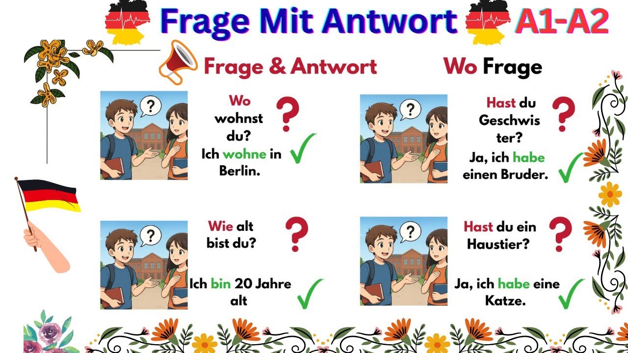 Start Speaking German Fluently | Questions with Answers! 🗣️💬Frage Und ...