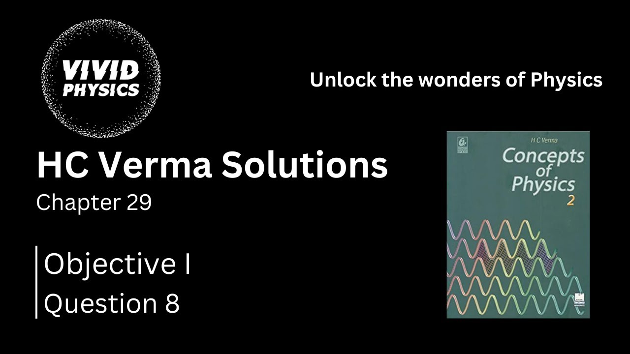 HC Verma Solutions | Q8 Objective 1 | Ch 29: Electric Field and ...