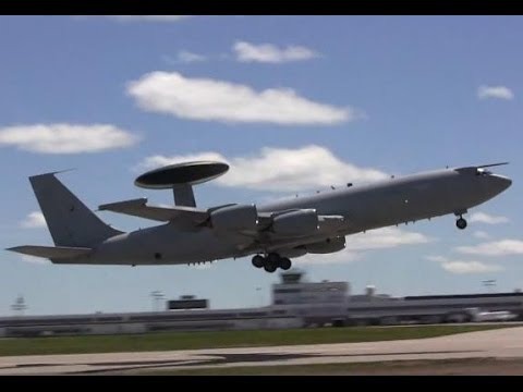 Boeing E-3 Sentry Takeoff - YouTube