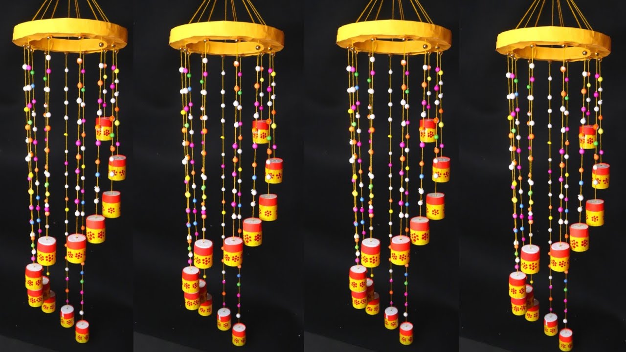 DIY Jhumar /Jharbati Making / How To Make Wind Chime / Home Decoration ...