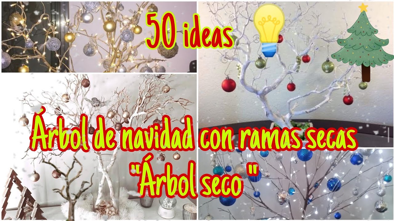 🎄ARBOL DE NAVIDAD DE RAMAS SECAS FACIL Y ECONÓMICO🎅 IDEAS 🦌(ARBOL ...