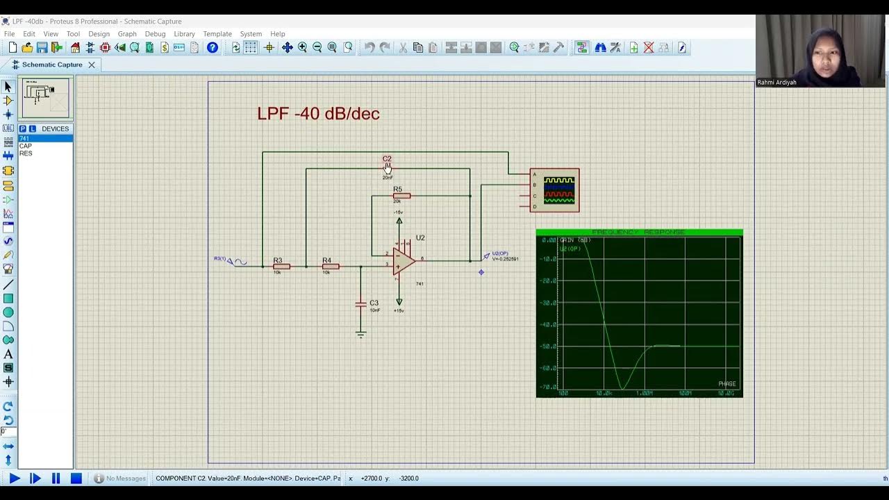 Prak. Elektronika [Modul 4] - Simulasi Rangkaian LPF 40 dB - YouTube