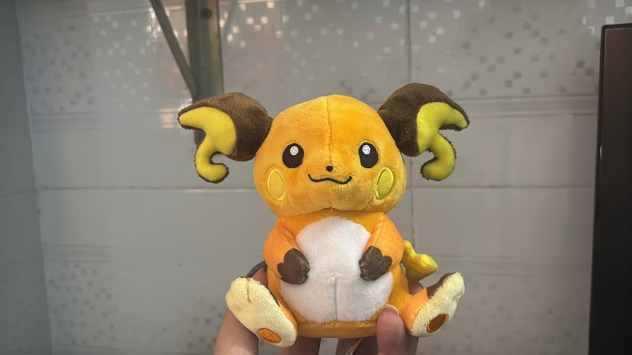 (Pokemon Center) Review Pokemon Plush fit Raichu - Sitting Cuties - YouTube