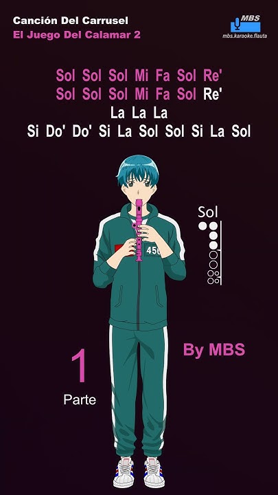 Canción Del Carrusel #shorts Parte 1 El Juego Del Calamar 2 Flauta Dulce Cover By MBS Tutorial ...