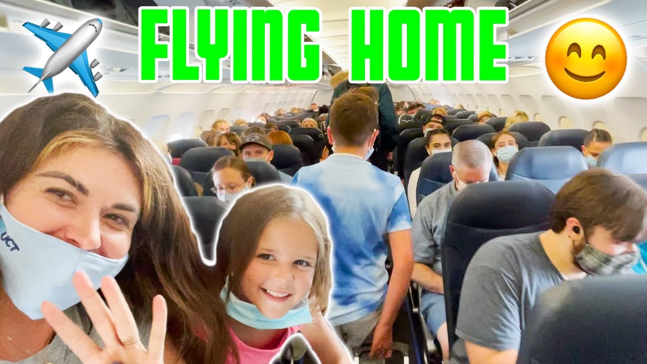 HUSBAND SURPRISES FAMILY AT AIRPORT | FLYING BACK HOME WITH 4 KIDS ...