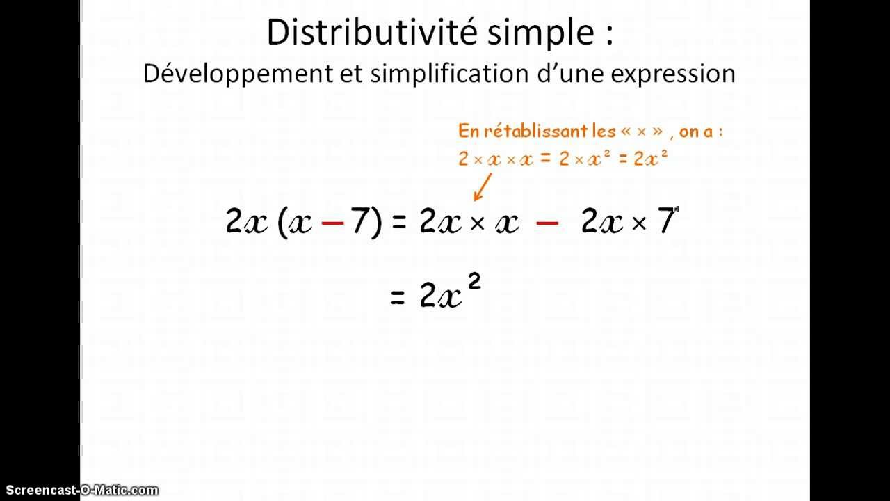 5e Distributivité simple - YouTube
